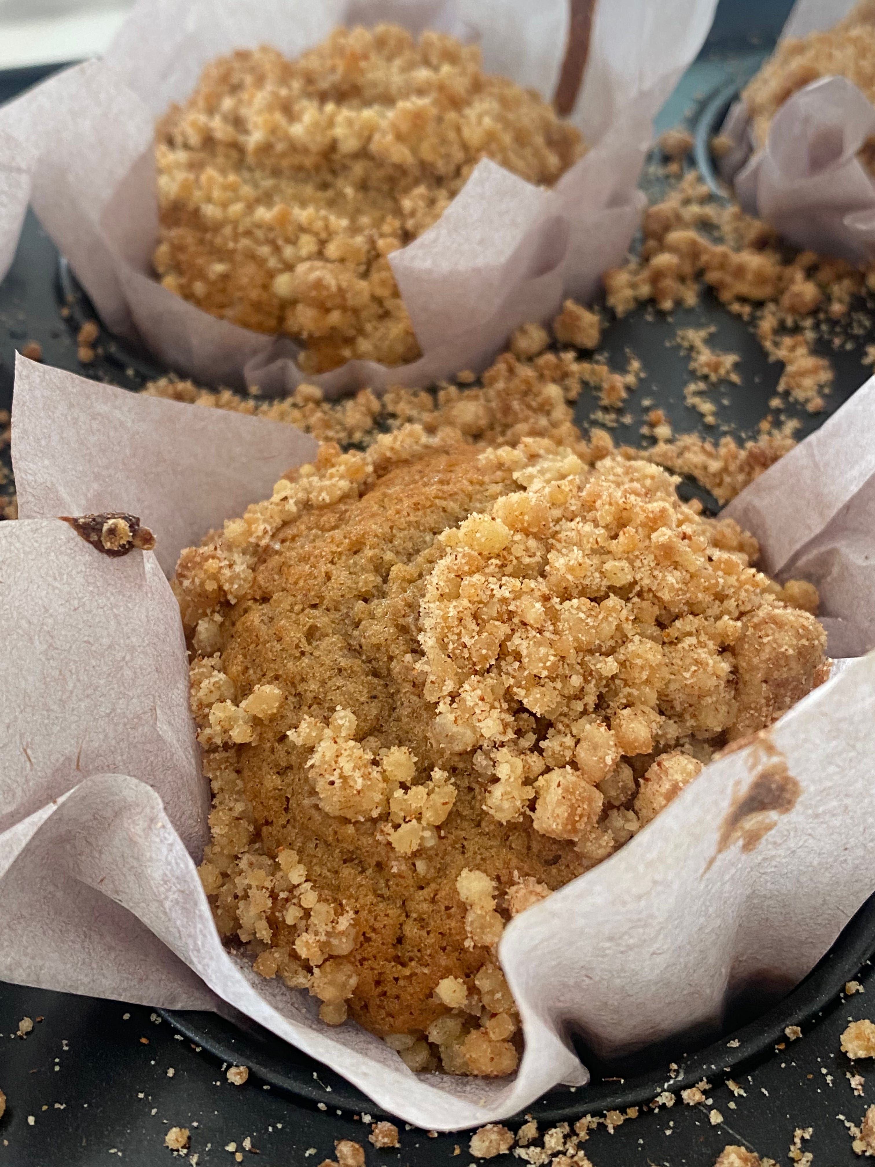 Jumbo Cinnamon Crumble Muffin - by Valeshia Baking Diary