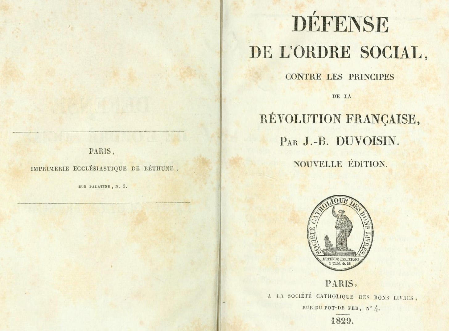 On True and False Notions of Equality — Duvoisin, 1829