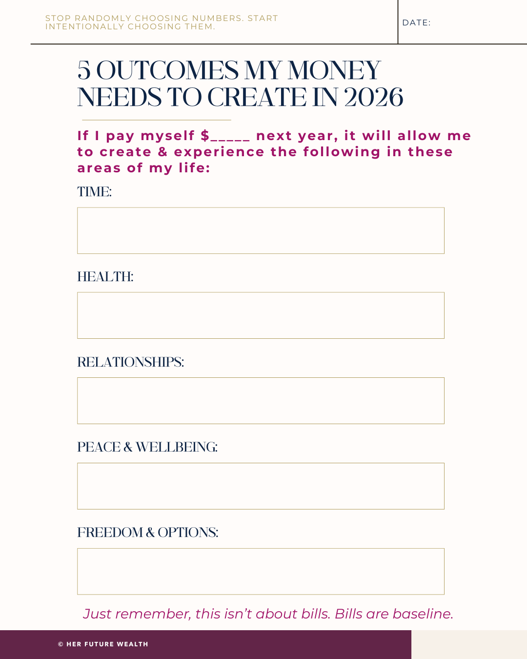 Stop Randomly Choosing Income Goals. Start Intentionally Choosing Them.