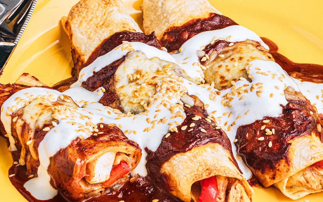Comments - smoky mole chicken enchiladas with lime crema