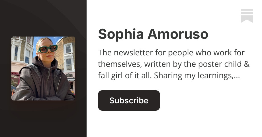 Sophia Amoruso | Substack