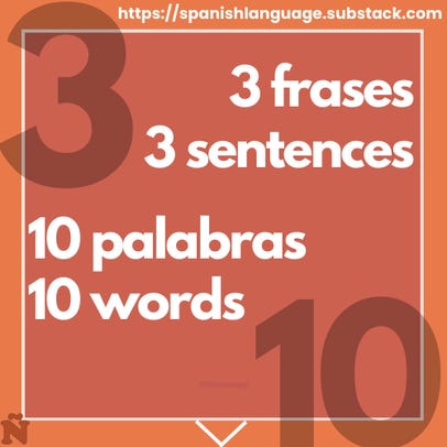 #160 - ️Spanish Writing Exercise: Write 3 sentences using this 10 words ...