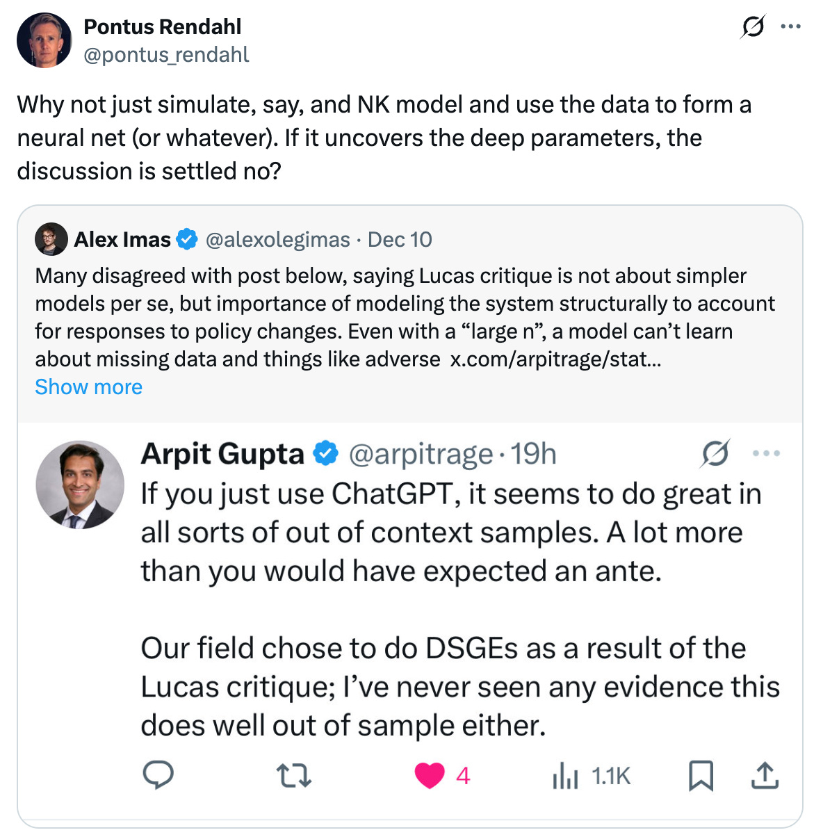 Can a Transformer “Learn” Economic Relationships?
