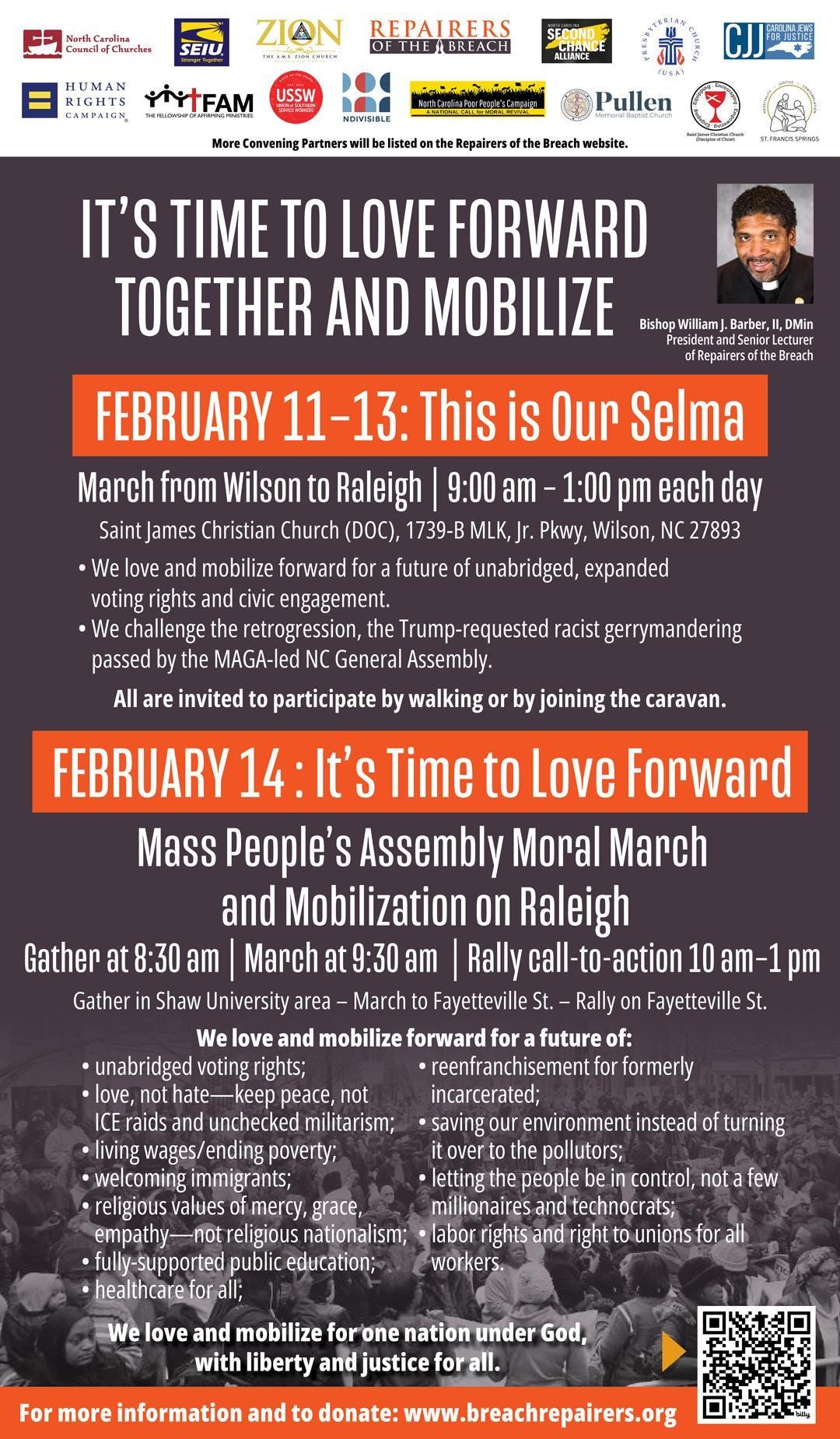 Love Forward Together Mass People’s Assembly & Moral March Mobilization