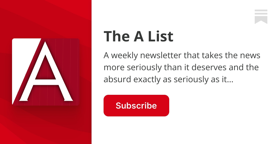 The A List | AList | Substack