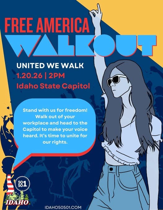 WALK OUT. FREE AMERICA Rally - by The Idaho Vanguard News