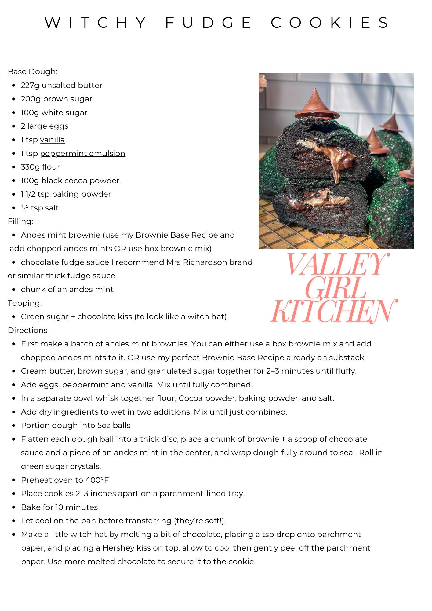 Printable Cookies of Oz Recipes - by Rachael Cirasa