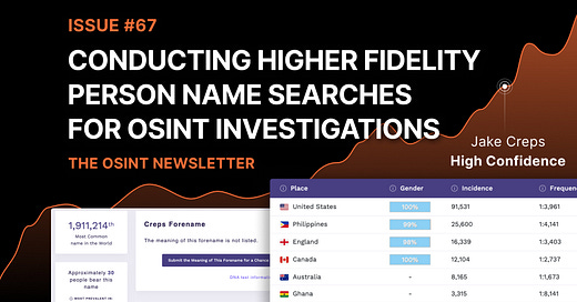 The OSINT Newsletter | Jake Creps | Substack
