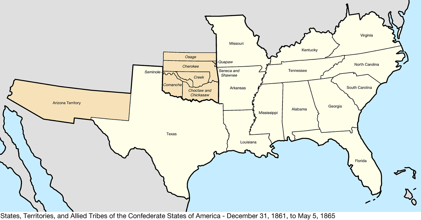 Confederate Territory of Arizona and the New Mexico Territory