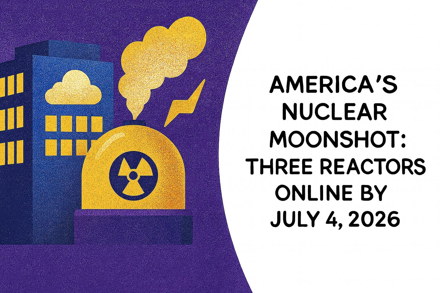 America’s Nuclear Moonshot: Three reactors online by July 4, 2026