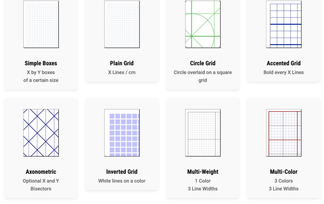 Print Your Own Customized Graph Paper, Writing Paper and more