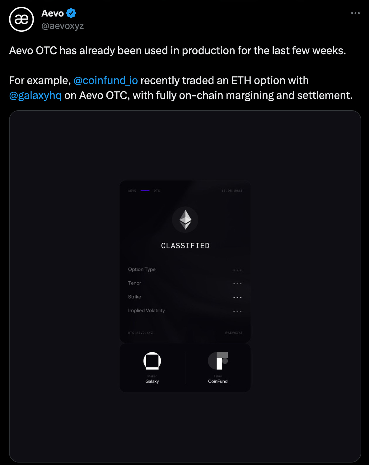 Aevo exchange is now Live on Mainnet and Open to the Public! 🚀