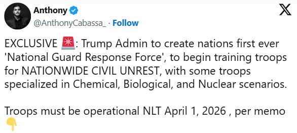 CIVIL WAR? Trump Administration to Establish “National Guard Response ...