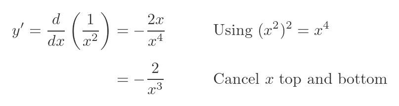 Differentiation - the reciprocal rule - by Martin McBride
