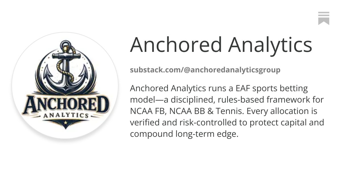 Anchored Analytics | Substack