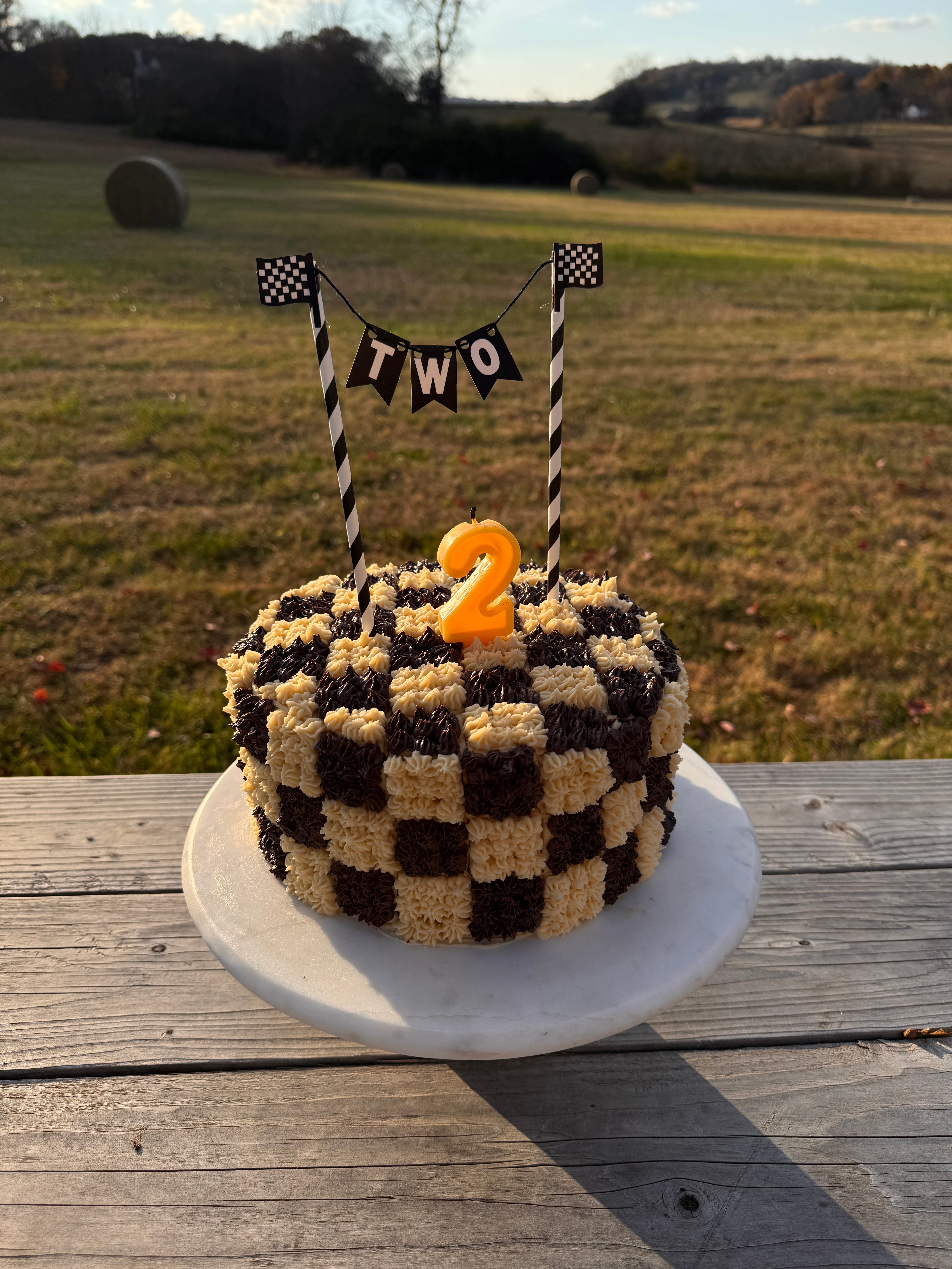 Elliott’s Checkerboard Birthday Cake - by Brittany Xavier