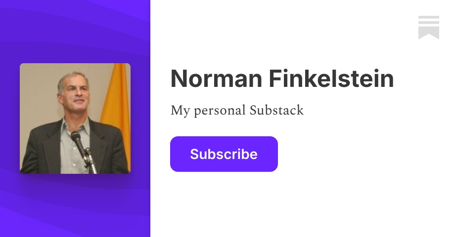 Norman Finkelstein | Substack
