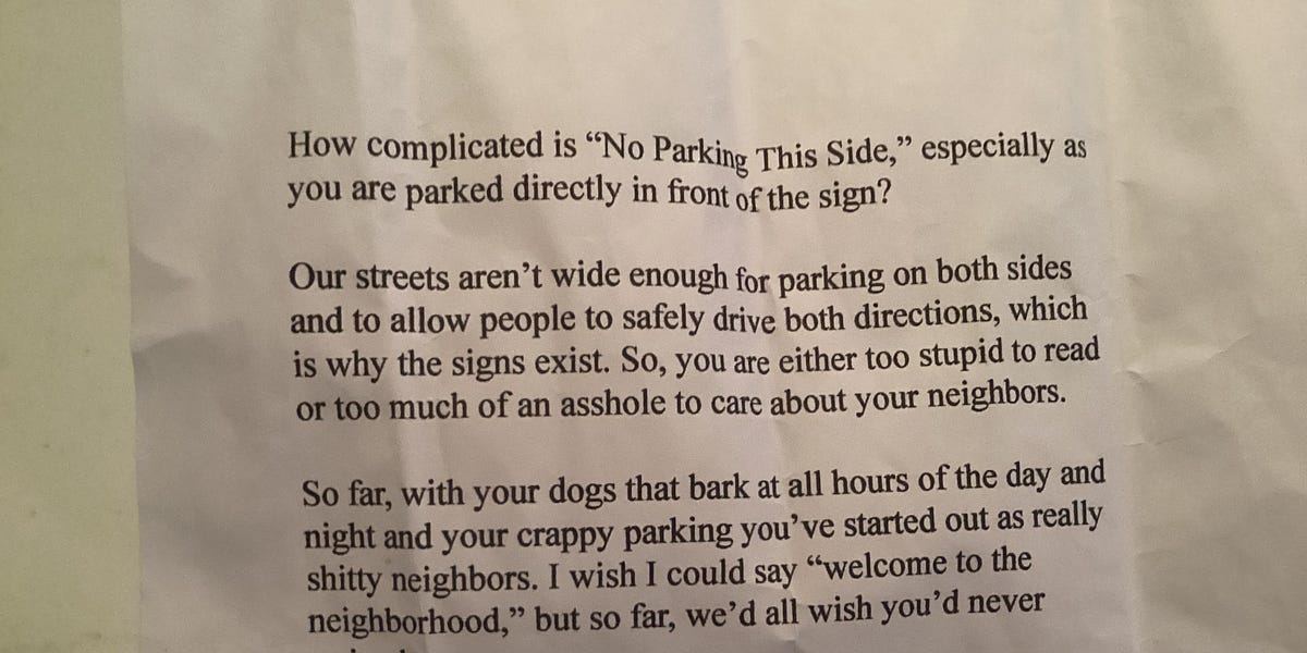 Who left that nasty note on my kid’s windshield?