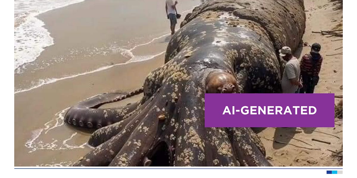 large octopus beached