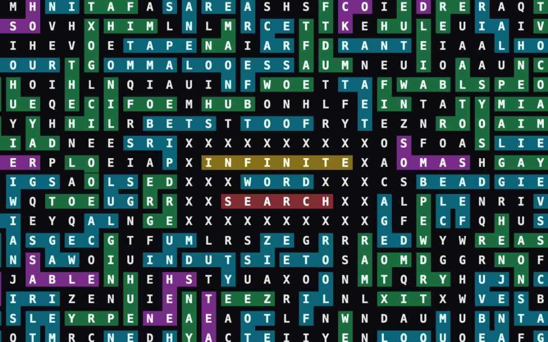 Play a collaborative infinite word search