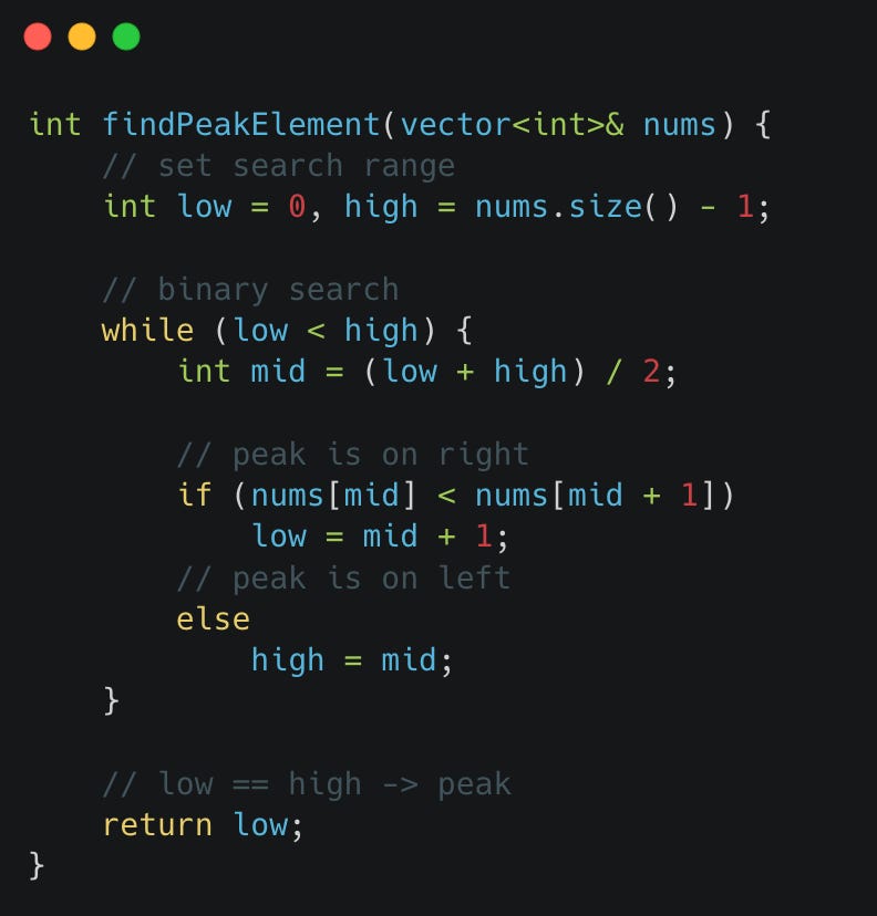 Find Peak Element - by Harpreet Singh