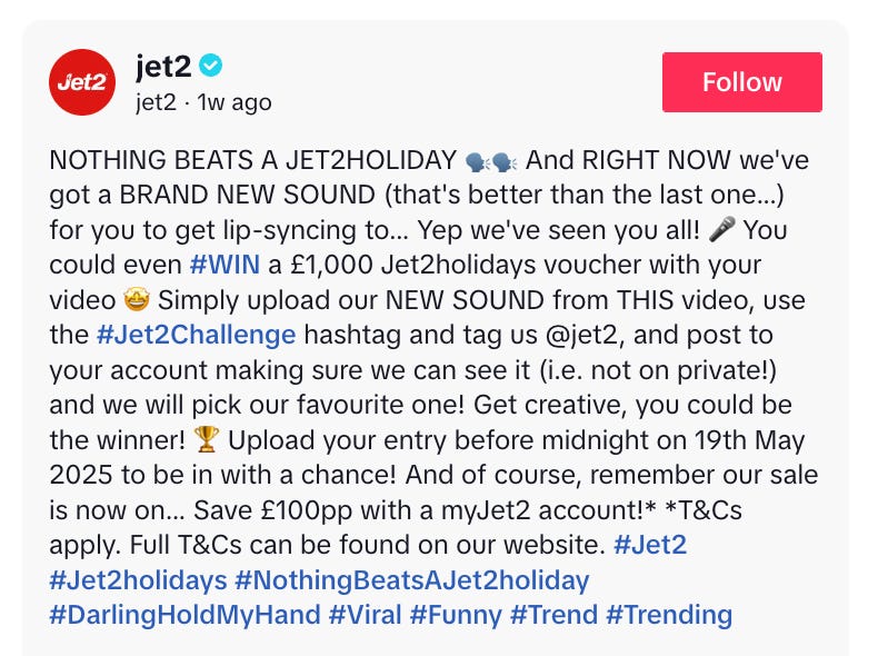 Jet2Holidays: When an advert's audio becomes a trend on TikTok