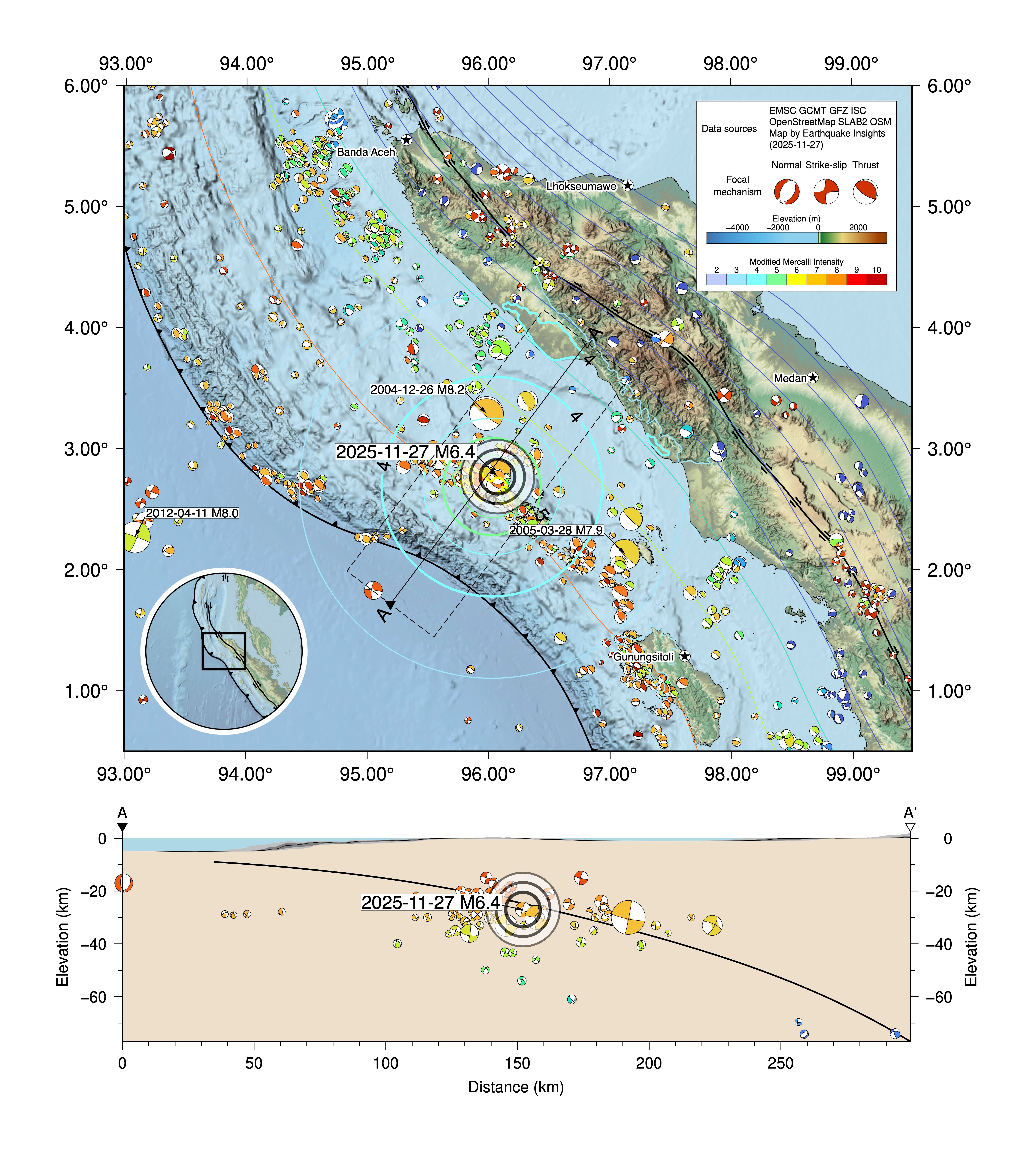 M6.6 earthquake strikes Sunda subduction zone offshore Sumatra