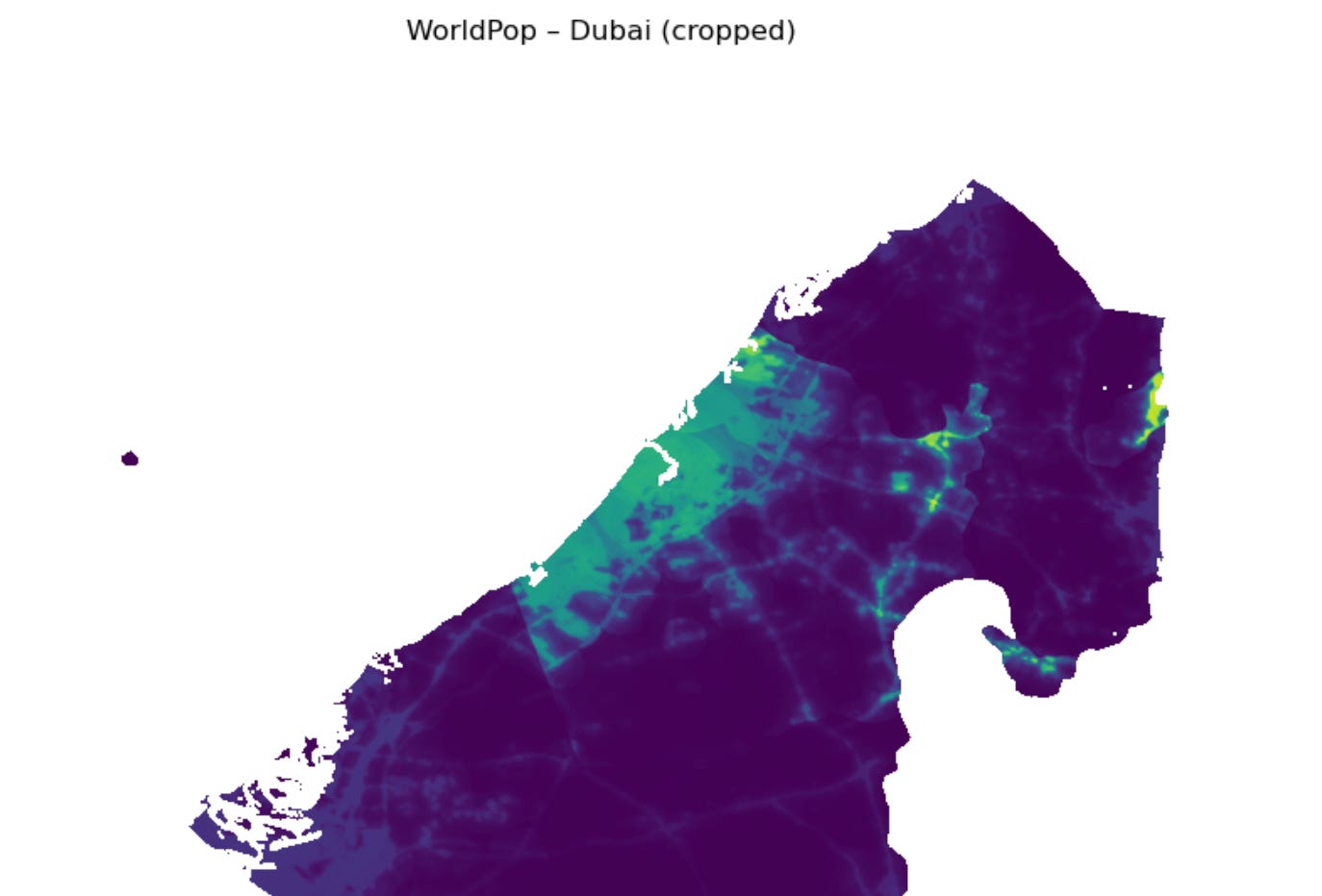 Dubai Urban Growth 2000–2020: WorldPop Mapping & Animation