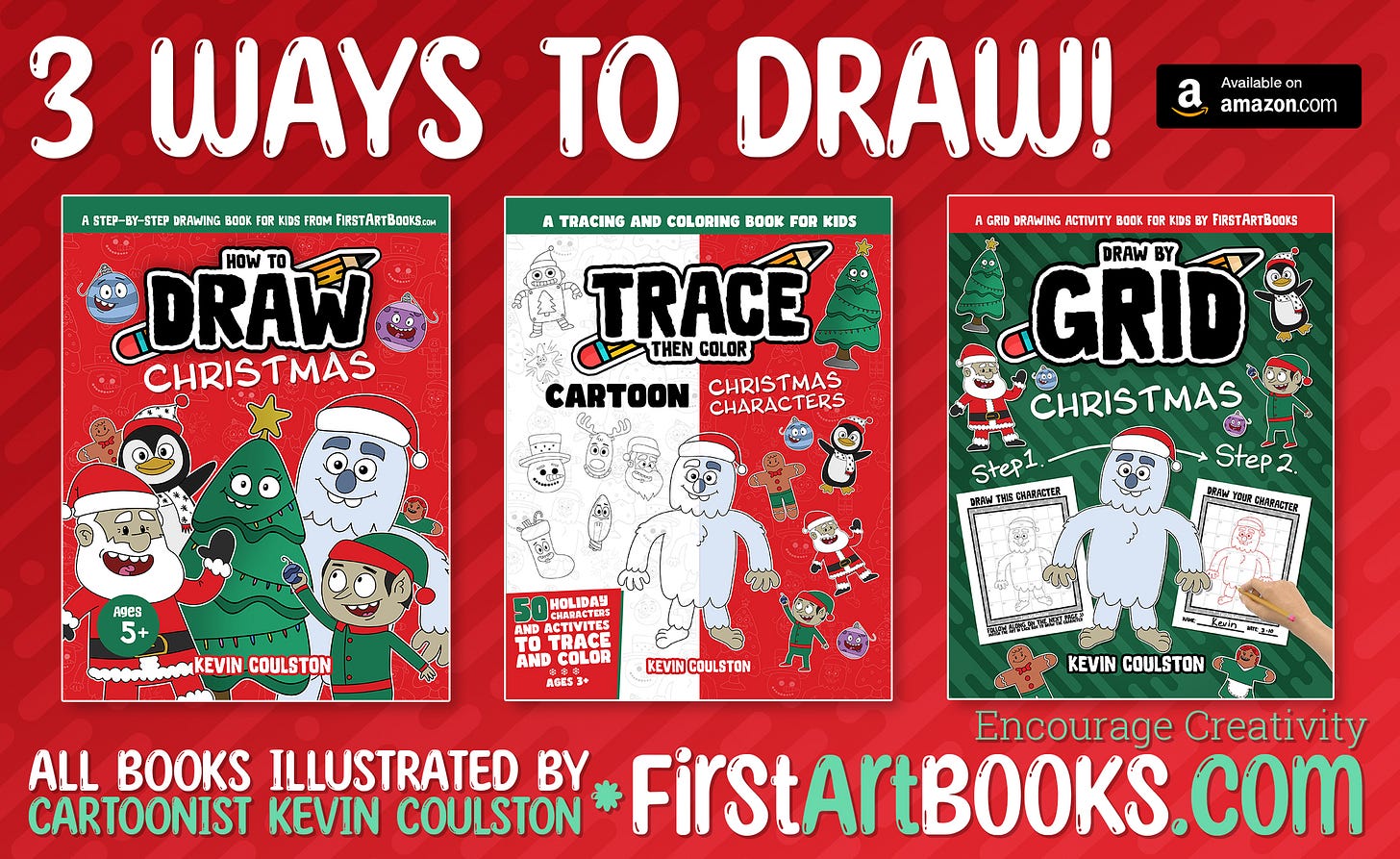 How to Draw Santa Claus in an Easy-to-Follow Grid | From My Christmas ...