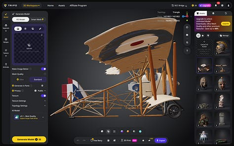 Generative 3D with AI: Tripo Studio HD Model (H3.1)