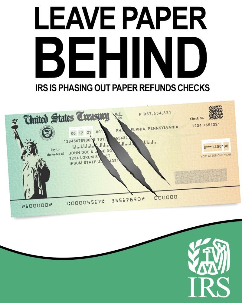 IRS Phasing Out Paper Refund Checks: What Taxpayers Need to Know