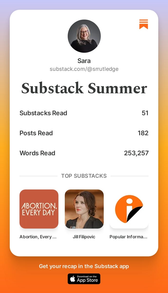 Sara's Substack Summer - Sara's Fun Facts