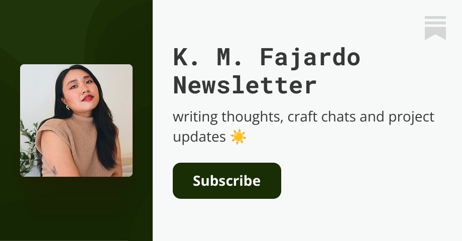 K. M. Fajardo Newsletter | K. M. Fajardo / kris | Substack