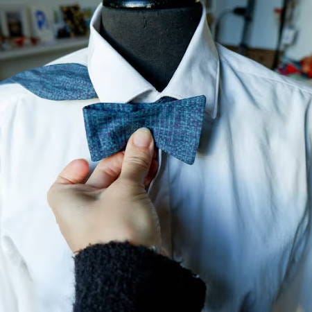 Make a Self-Tie Bow Tie - by Madam Sew - The Sewist Diary