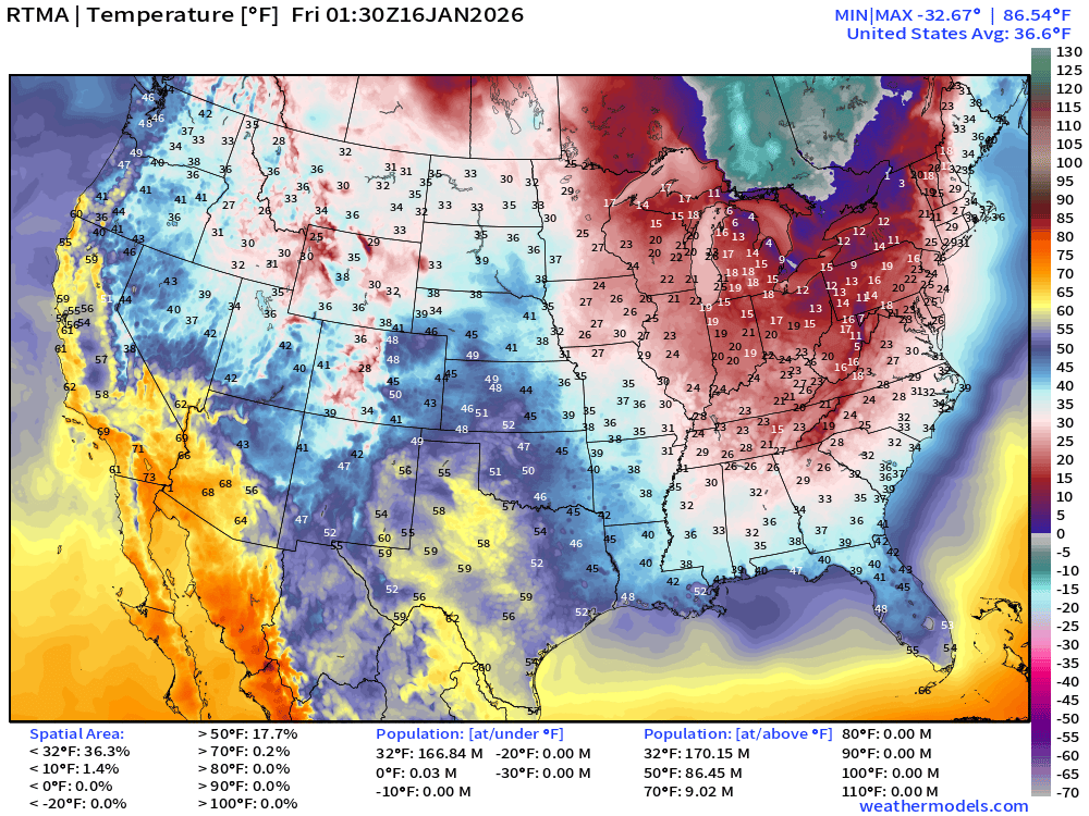 January 15, 2026 Thursday Winter Weather - by Dr. Ryan Maue