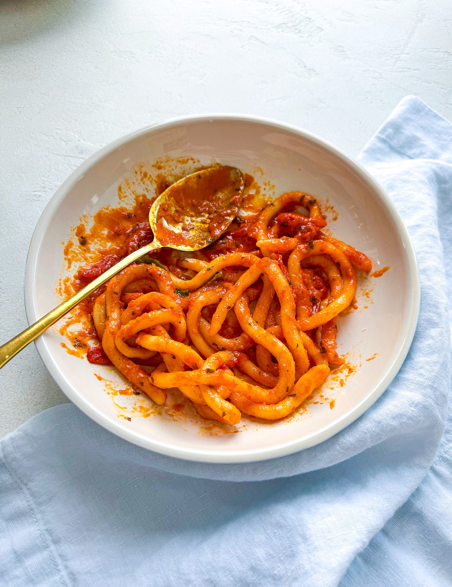 umbricelli, umbria's chubby hand-rolled spaghetti