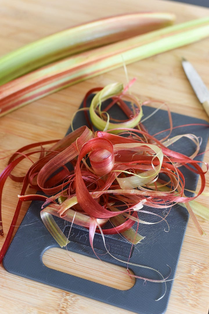 Rhubarb Flaugnarde - by Audrey Le Goff - A Table in France