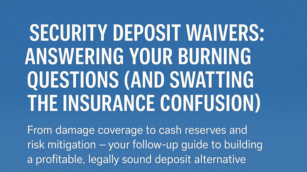 Security Deposit Waivers: Answering Your Burning Questions (and ...
