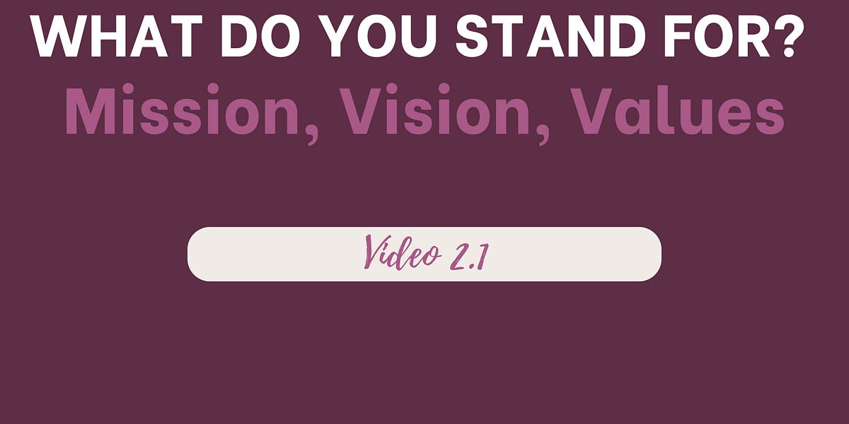 What Do You Stand For? | Mission, Vision, Values