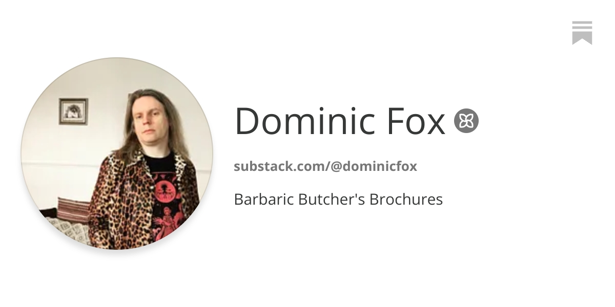 Dominic Fox | Substack