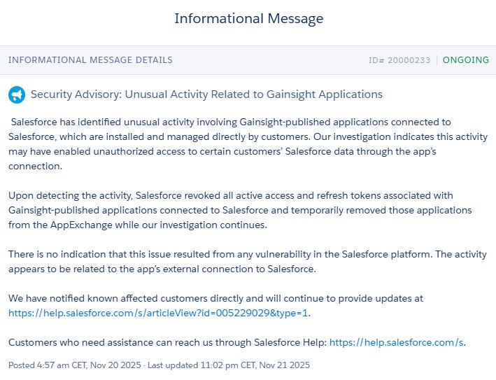Salesforce–Gainsight Incident: What CS Leaders Must Do Now