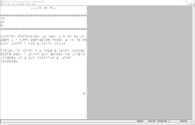 Perky Duck: Free Computer-Based Braille Editor