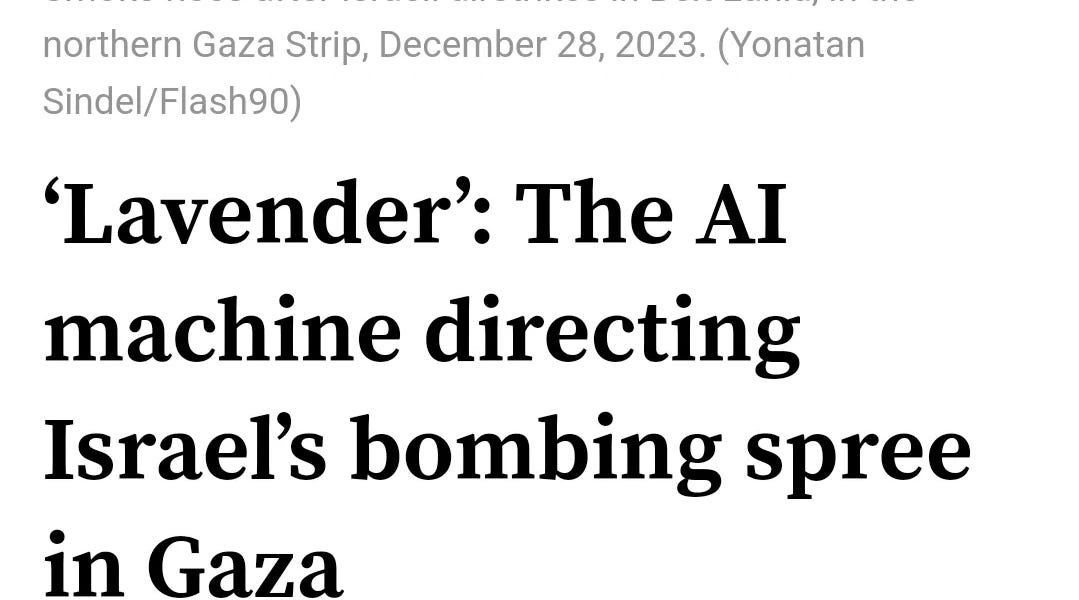 "LAVENDER" THE AI TARGETING SYSTEM DIRECTING ISRAEL & BRITAINS BOMBING ...