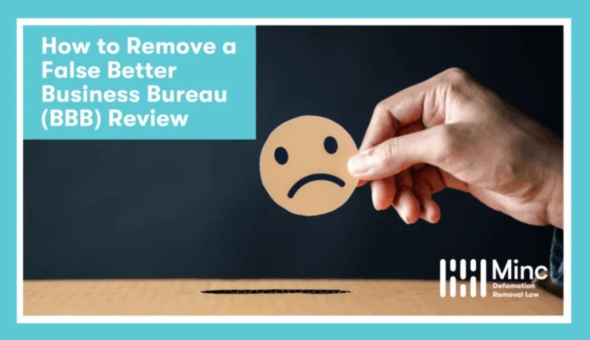 How to Remove a False Better Business Bureau (BBB) Review