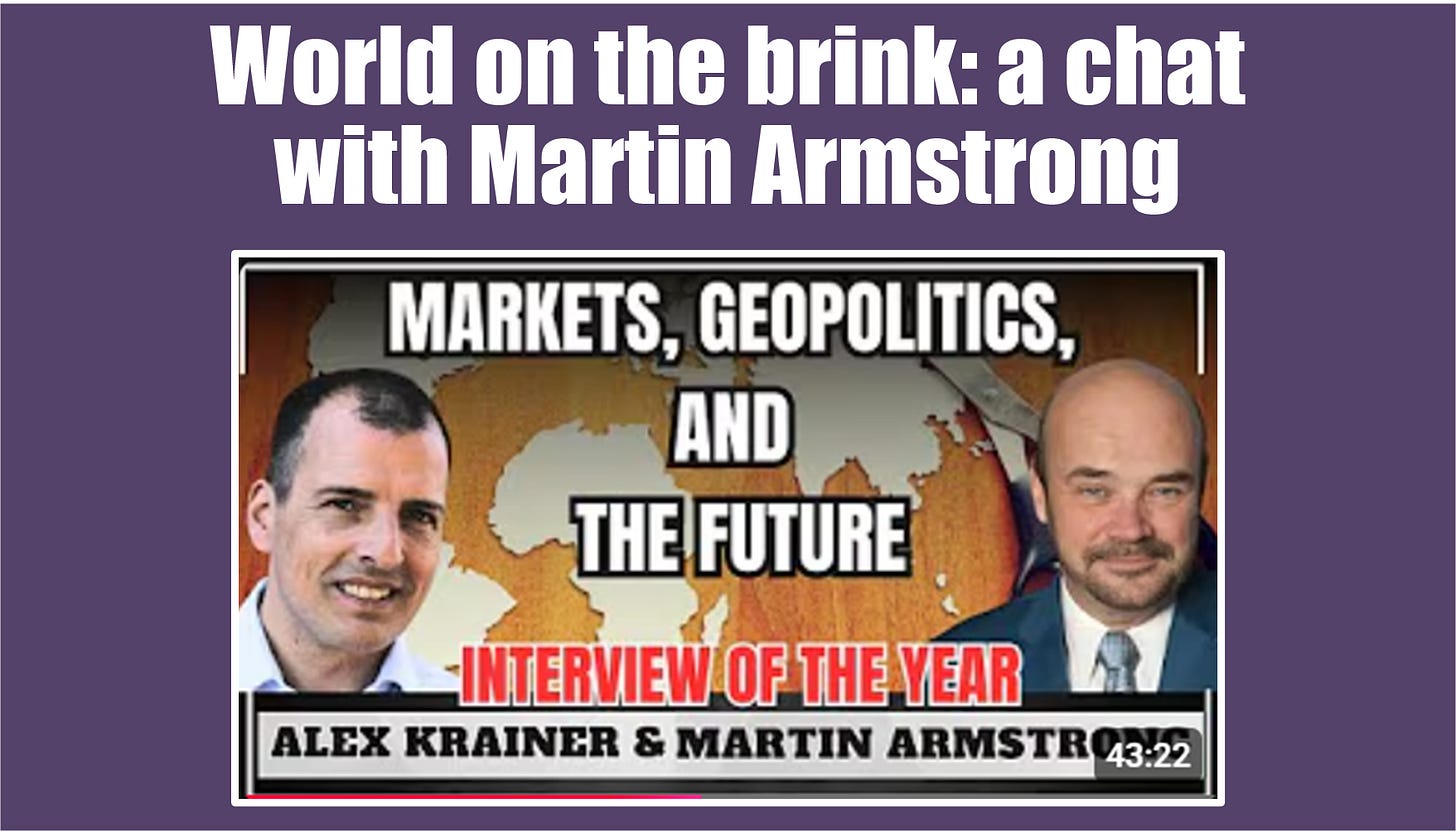 World on the brink: a chat with Martin Armstrong
