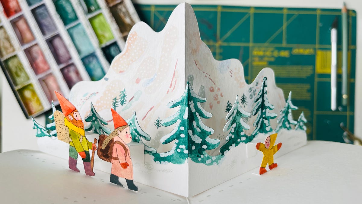 V-Fold Pop-Up Tutorial: Bringing Your Drawings to Life