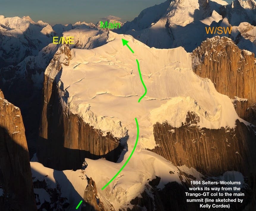 some Trango Towers history - by John Middendorf