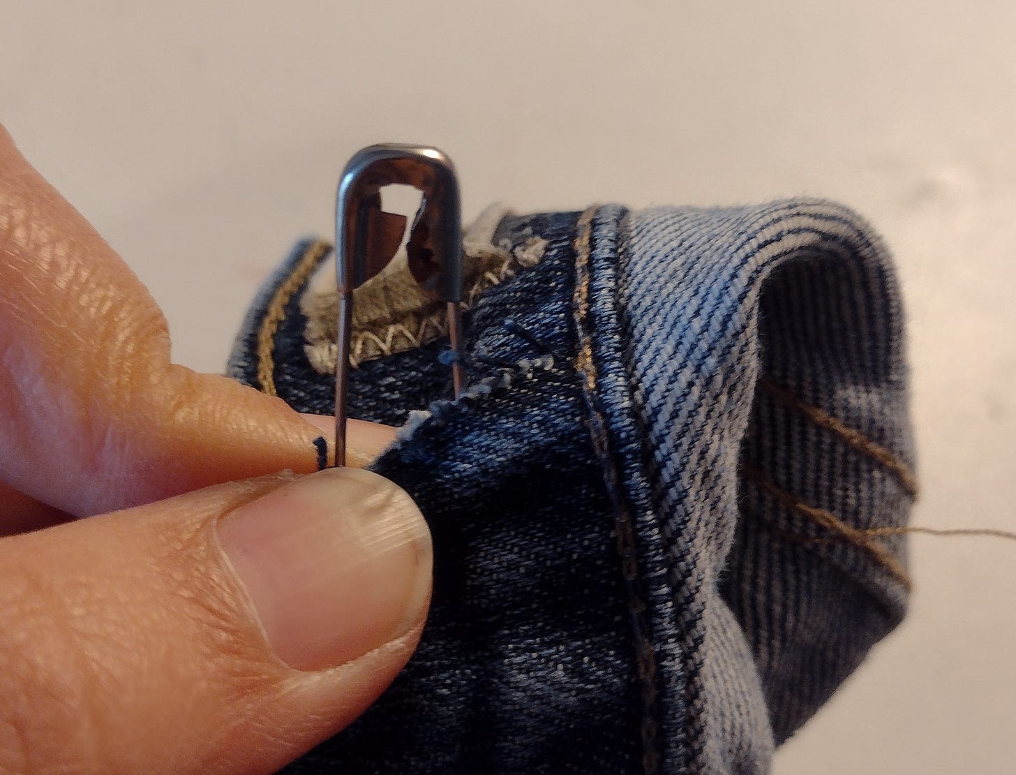 How to Add Elastic to Jean Waistbands - by Emily Hess