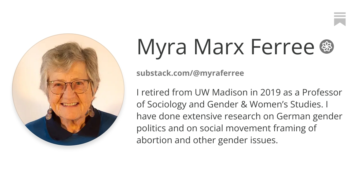 Myra Marx Ferree | Substack