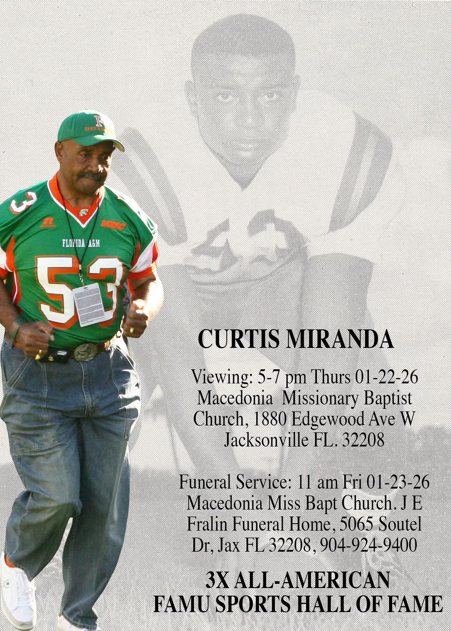 Remembering FAMU Football legend Curtis Miranda | Columnists ...